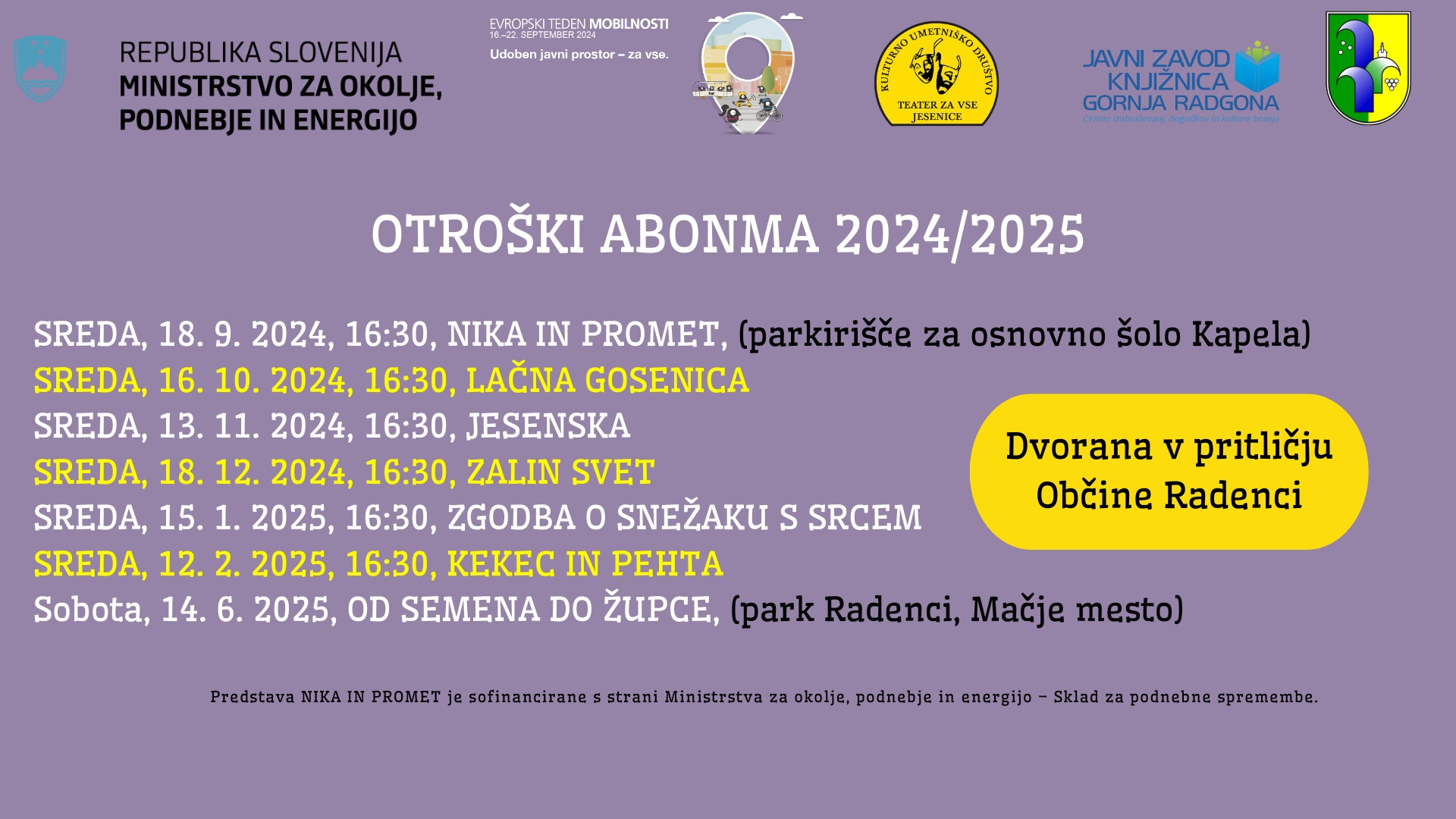 Otroški abonma v Občini Radenci | Občina Radenci | MojaObčina.si