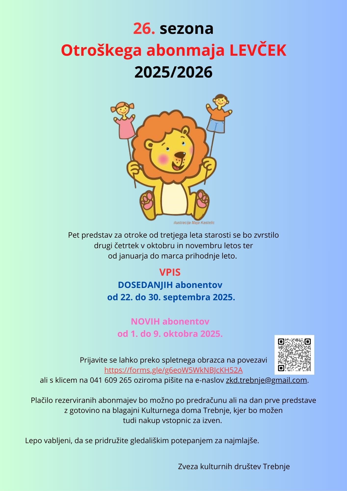 VPIS v 26. sezono otroškega abonmaja LEVČEK | Občina Trebnje | MojaObčina.si