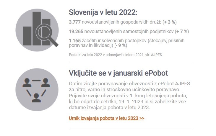 Ajpes obvešča - Predložitev letnih poročil za leto 2022 | Občina Gornji Petrovci | MojaObčina.si