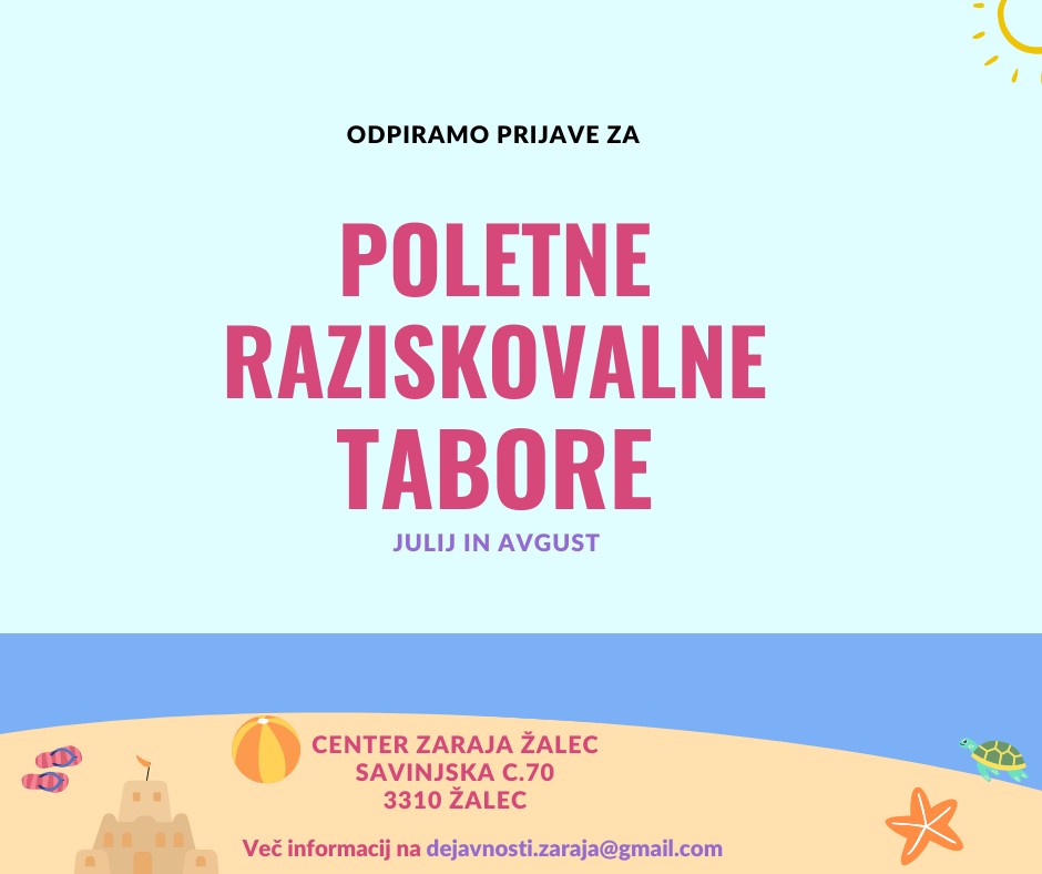 Poletni raziskovalni tabori v Centru Zaraja Žalec | Občina Žalec | MojaObčina.si