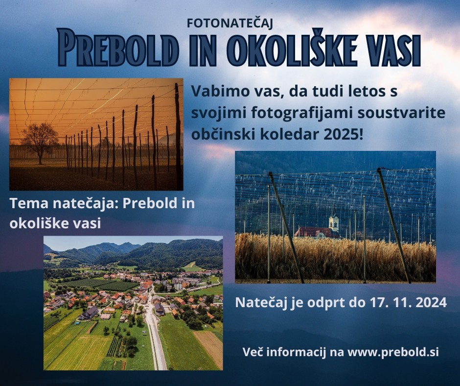 Vabilo k soustvarjanju občinskega koledarja za leto 2025 | Občina Prebold | MojaObčina.si