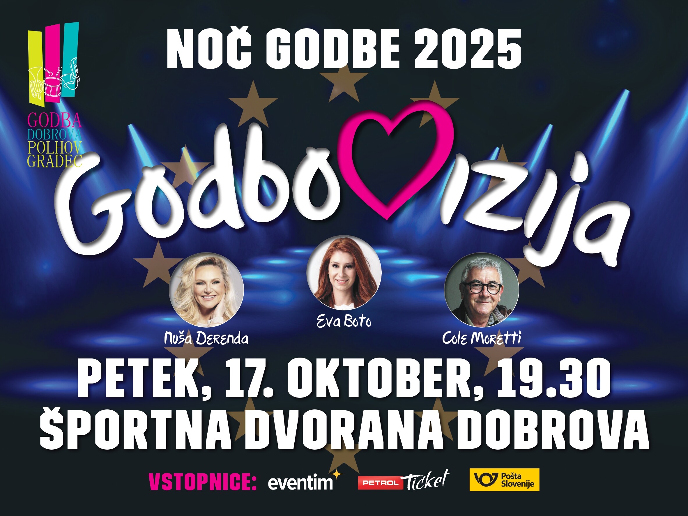 NOČ GODBE 2025 - EUROVIZIJA | Občina Dobrova-Polhov Gradec | MojaObčina.si