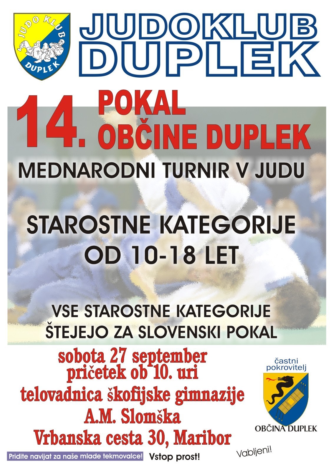 14. Mednarodni turnir občine Duplek v judu | Občina Duplek | MojaObčina.si