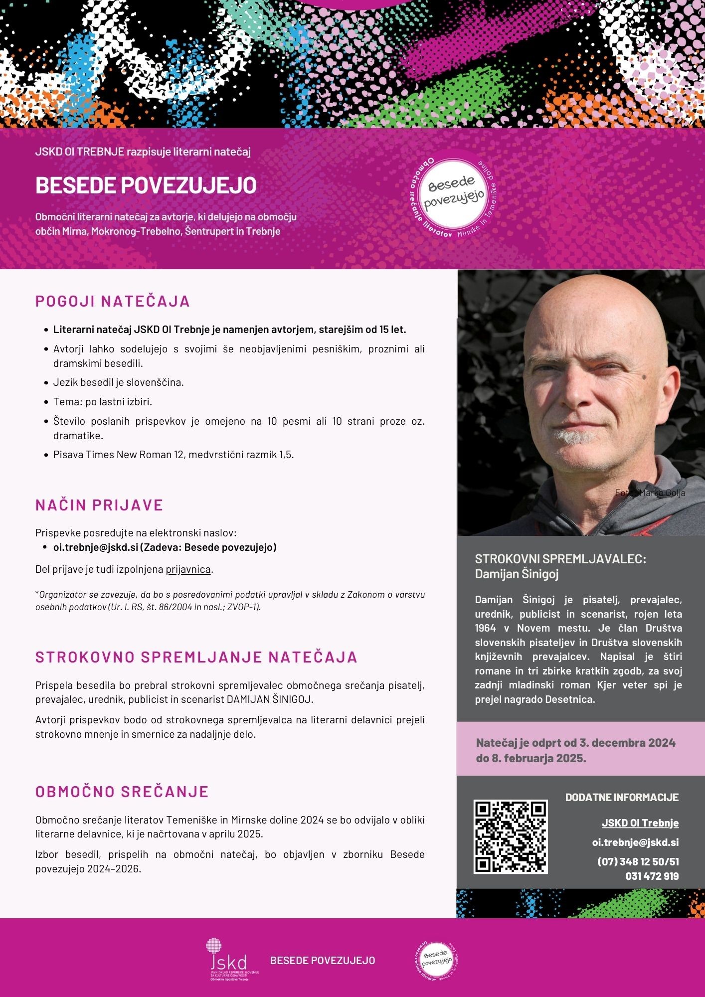 Besede povezujejo: Vabljeni k sodelovanju na območnem literarnem ...