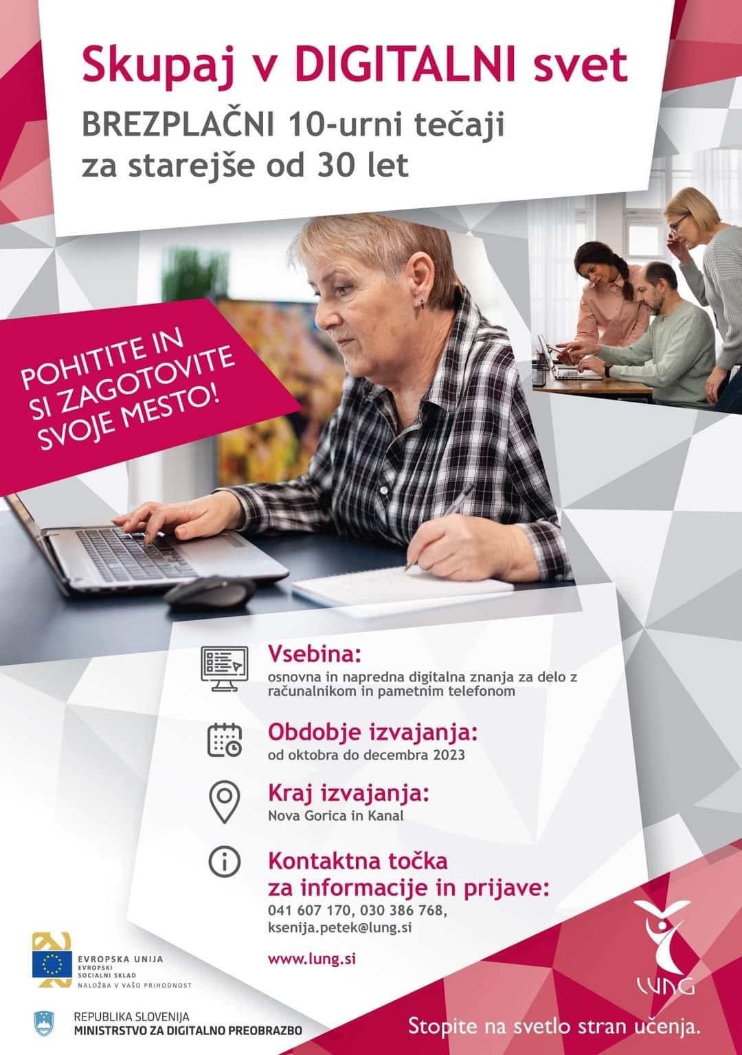 Skupaj v digitalni svet - brezplačni tečaji digitalnih spretnosti na LUNG-u | Občina Šempeter ...