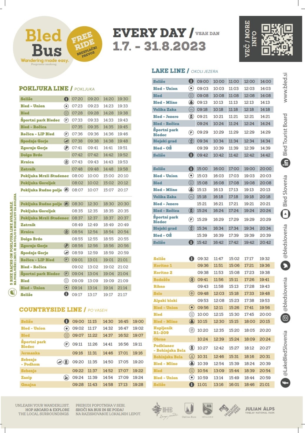 Tudi to poletje po Bledu in na Pokljuko z brezplačnimi avtobusi ...