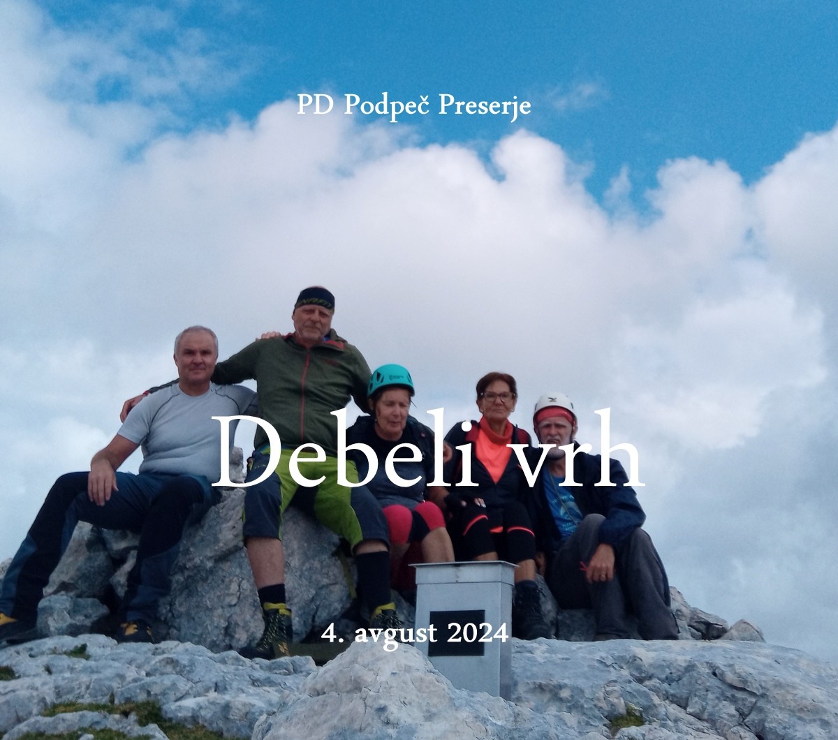 Planinski izlet PD na Debeli vrh 4.8.2024 | Občina Brezovica ...