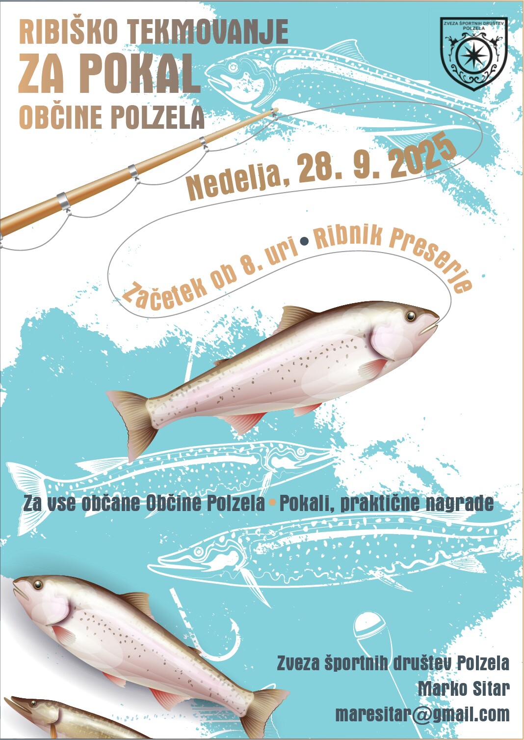 Ribiško tekmovanje za pokal Občine Polzela - nedelja, 28. 9. 2025, ob 8. uri | Občina Polzela ...