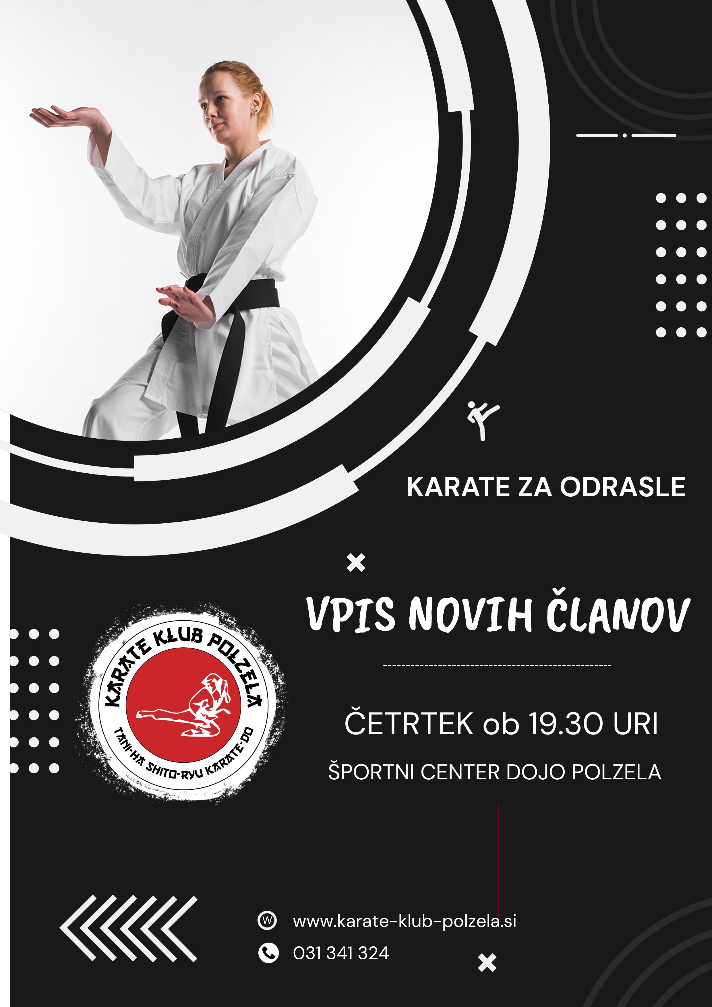 Karate za odrasle - vpis | Občina Polzela | MojaObčina.si