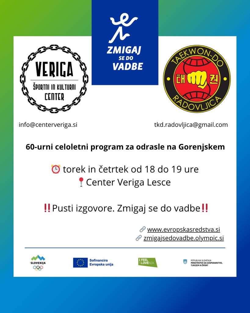 Zmigaj se do Vadbe!! | Občina Radovljica | MojaObčina.si