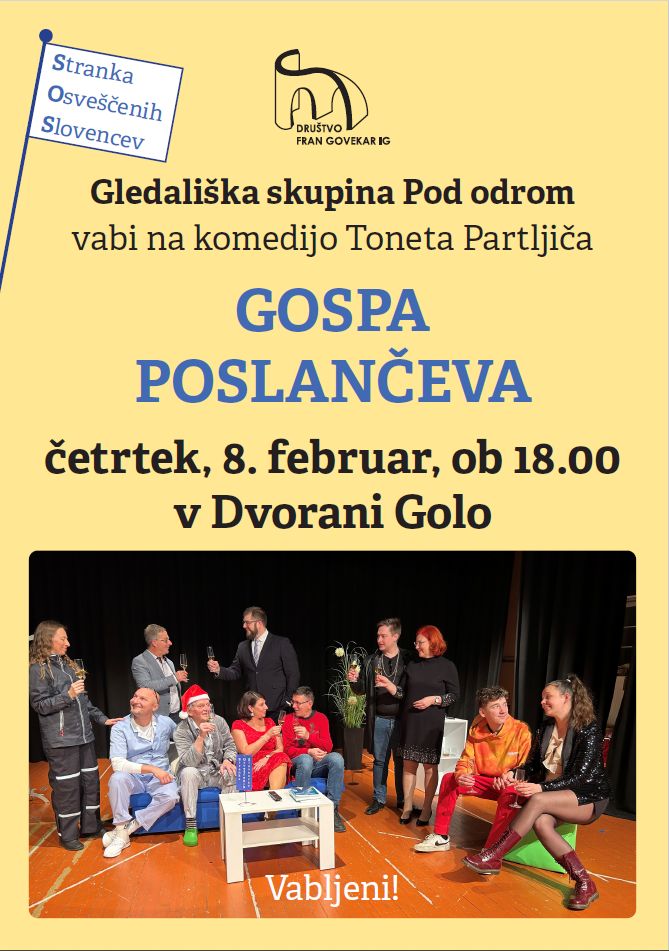 Predstava Gospa poslančeva - dogodki v občini Ig | MojaObčina.si