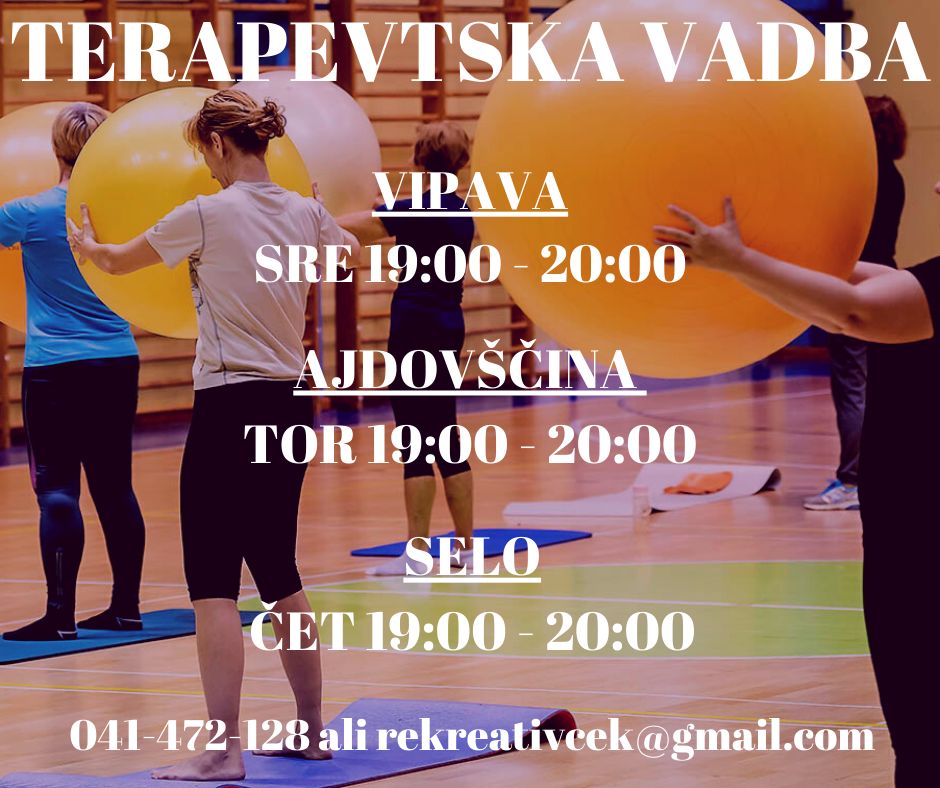 Vodene vadbe za odrasle (januarja sprejemamo nove vadeče) | Občina Ajdovščina | MojaObčina.si