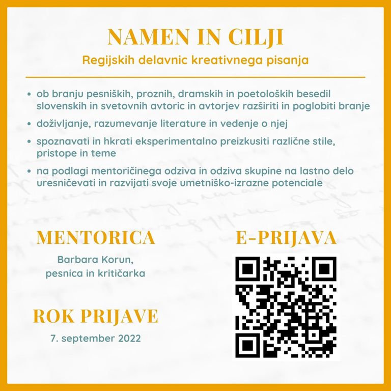 Literarne delavnice 2022/2023 | Občina Jesenice | MojaObčina.si