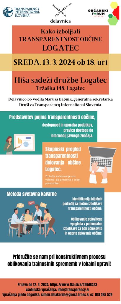 Delavnica: Kako izboljšati transparentnost Občine Logatec? - dogodki v občini Logatec ...