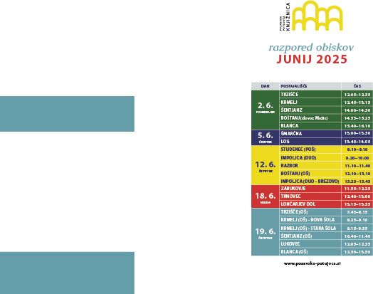 Urnik posavske potujoče knjižnice za junij 2025 | Občina Sevnica | MojaObčina.si