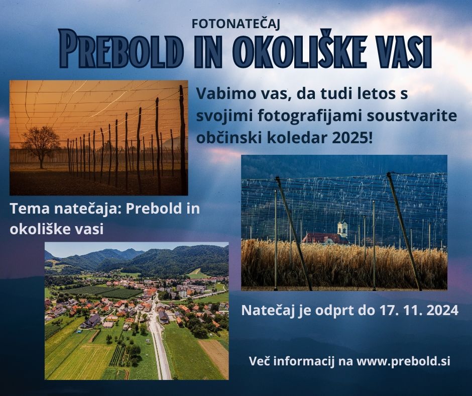 Vabilo k soustvarjanju občinskega koledarja za leto 2025 | Občina Prebold | MojaObčina.si
