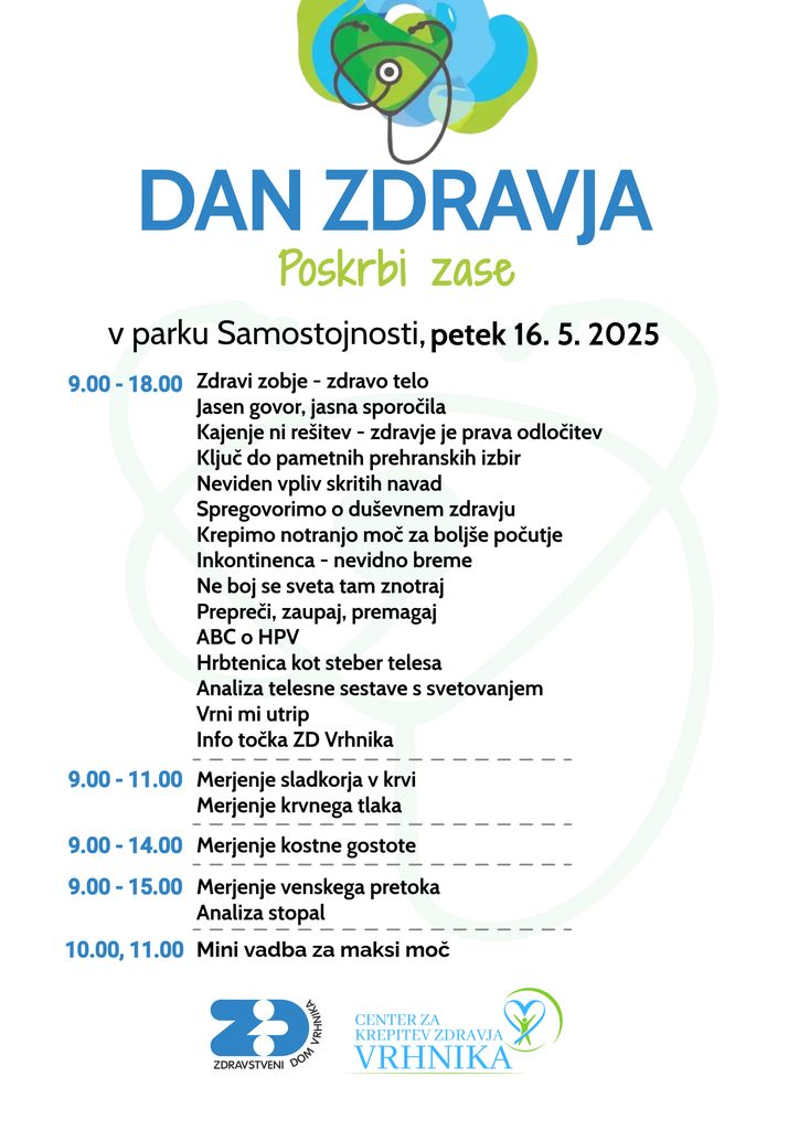Dan zdravja 2025 - dogodki v občini Vrhnika | MojaObčina.si