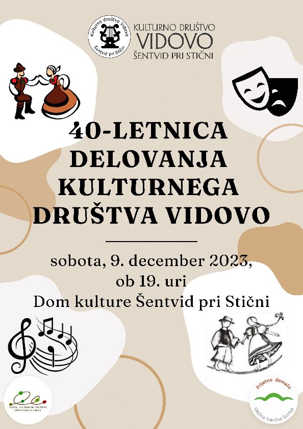 40-obletnica delovanja Kulturnega društva VIDOVO - dogodki v občini Ivančna Gorica | MojaObčina.si