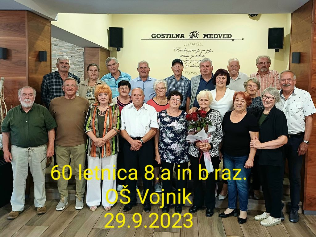 Srečanje sošolcev ob 60-letnici OŠ Vojnik, letnik 1963 | Občina Vojnik | MojaObčina.si