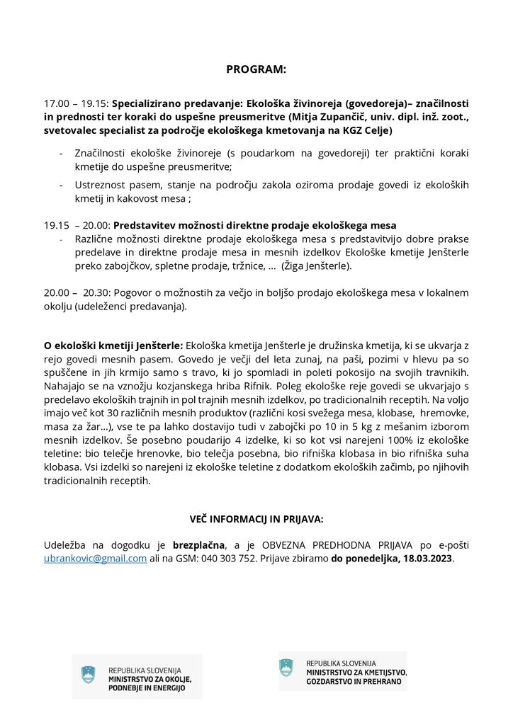 VABILO na Specializirano predavanje in dobre prakse trženja | Občina Oplotnica | MojaObčina.si