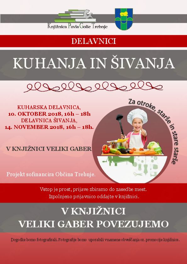V knjižnici Veliki Gaber povezujemo - kuharska delavnica - dogodki v občini Trebnje | MojaObčina.si