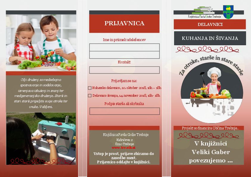 V knjižnici Veliki Gaber povezujemo - kuharska delavnica - dogodki v občini Trebnje | MojaObčina.si