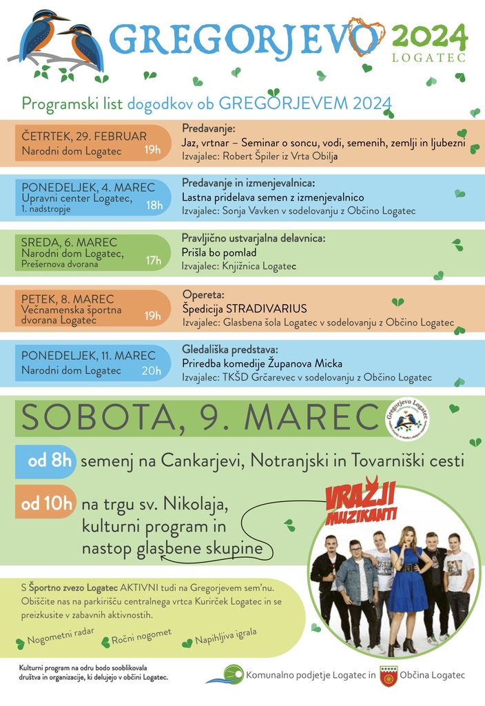 Gregorjevo 2024 v Logatcu - dogodki v občini Logatec | MojaObčina.si