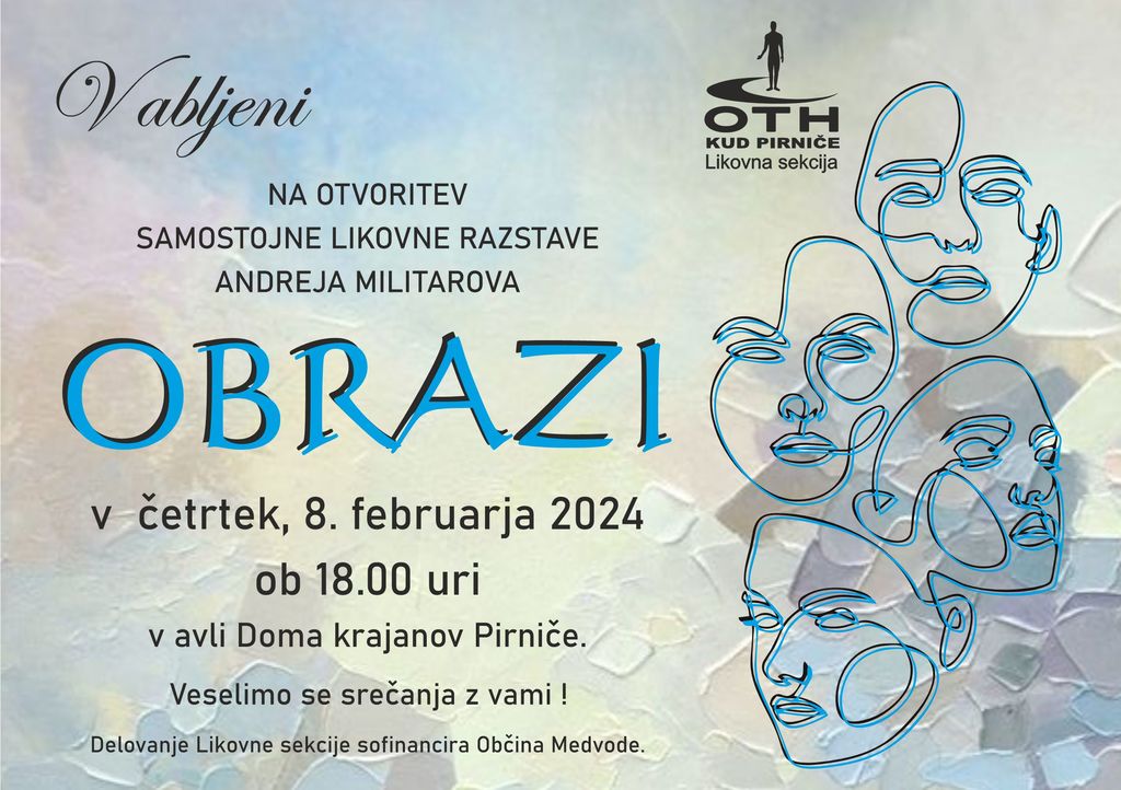 Otvoritev razstave: OBRAZI Andreja Militarova - dogodki v občini Medvode | MojaObčina.si